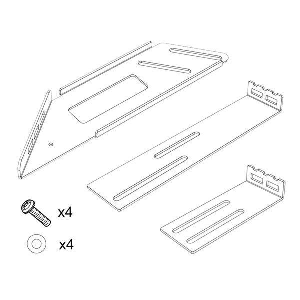 Floor bracket kit ID. Buzz, left side - long kit